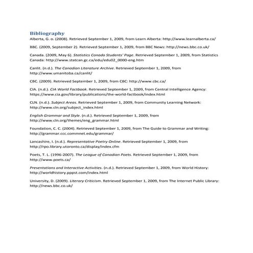 Humanities Bibliography | DOCX