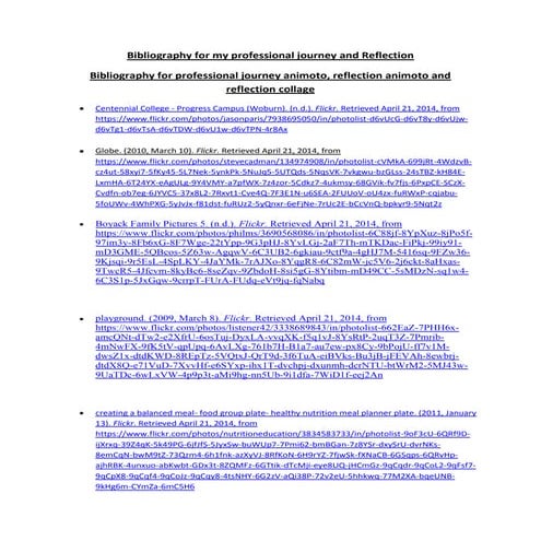 Bibliography for my professional journey | DOCX