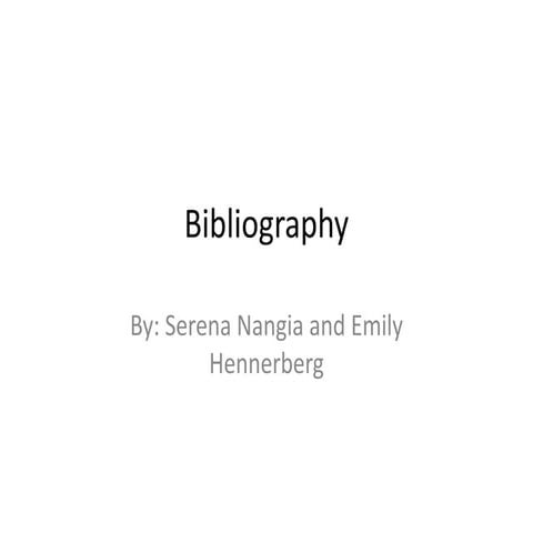 Bibliography pres. | PPTX
