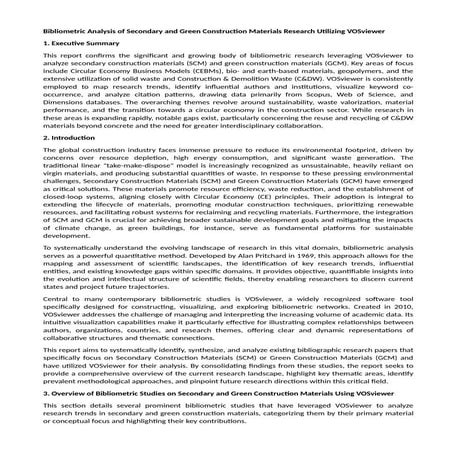 Bibliometric Analysis of Secondary and Green Construction Materials ...