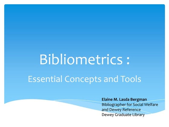 Author Level Metrics | PPTX