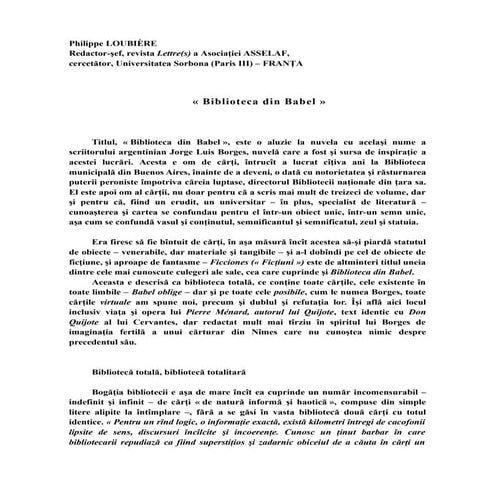 Biblioteca Babel | DOC