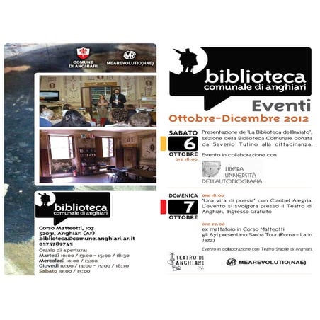 Biblioteca di anghiari programma eventi | PDF
