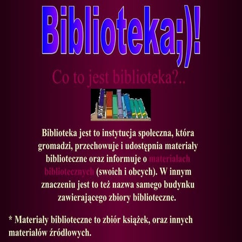Biblioteka | PPT