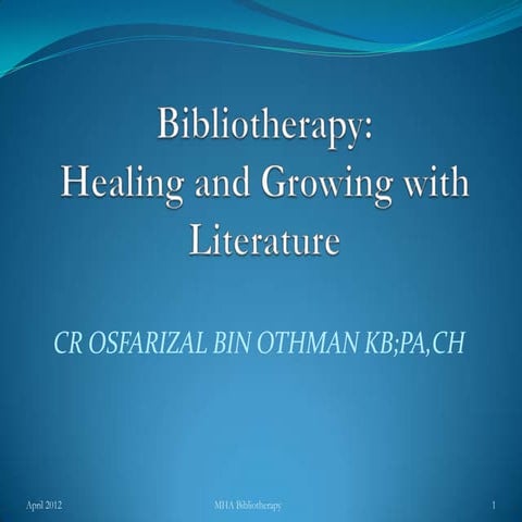 Bibliotherapy | PPTX