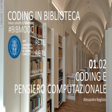 BIBMOOC 1.2 - Coding e pensiero computazionale | PDF | Programming Languages | Computing