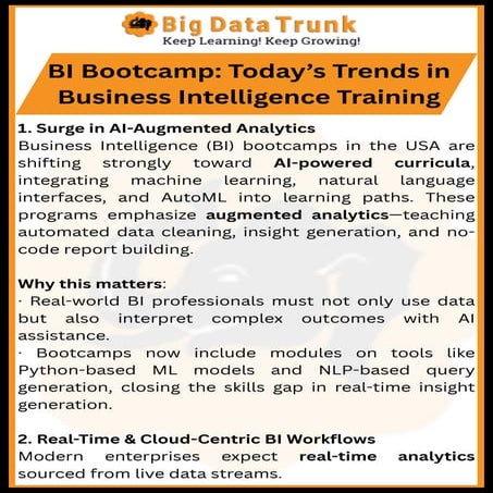 BI Bootcamp Today’s Trends in Business Intelligence Training | PDF