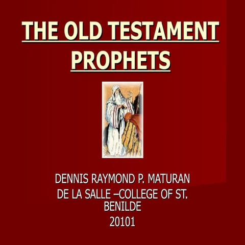 B I B S T U D Lesson 16 Old Testament Prophets | PPT