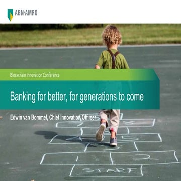 Edwin van Bommel - Banking for better, for generations to come | PPT