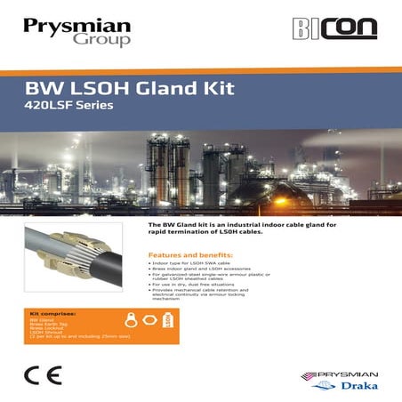 BICC Bicon BW20S LSF Cable Gland Kit (Prysmian 420LSF-52) | PDF