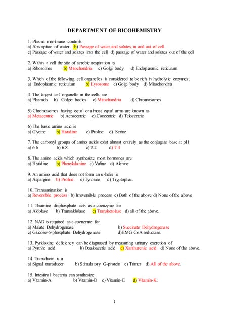MCQ for Lab Technician | PDF