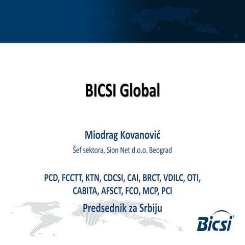 BICSI - GLOBAL - predstavljanje | PDF