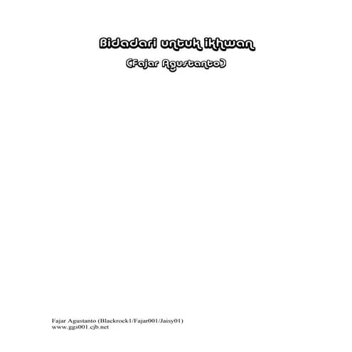 Bidadari untuk ikhwan | PDF