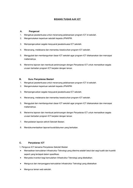 Takwim Perancangan Tahunan ICT SK Rebak | PDF