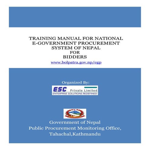 Bidders Training Mannual | PDF