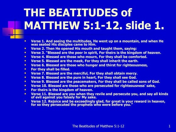 Strange Blessings - Matthew 5:1-10 | PPT