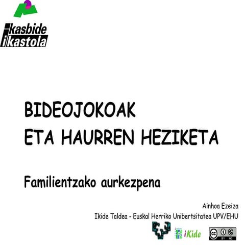 Bideojokoak Eta Heziketa | PPT