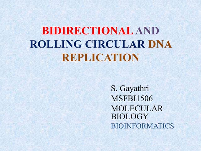 Various model of DNA replication | PDF