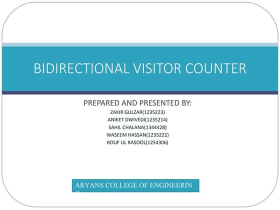 Bidirectional Visitor Counter Using Ir Sensors And Arduino Uno R3 Ppt 9292