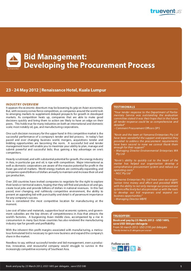 Bid Management: Developing the Procurement Process