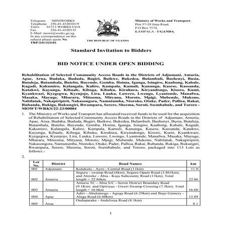 Bid Notice Under Open Bidding-Rehabilitation of Selected Community ...