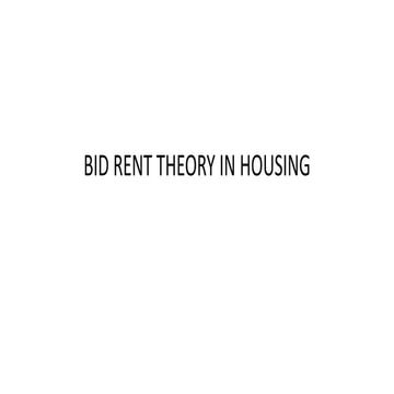Bid rent theory housing | PPTX