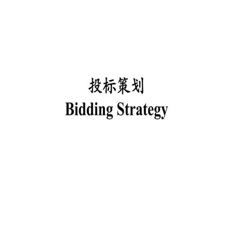 BID STRATEGY for different projects .pdf