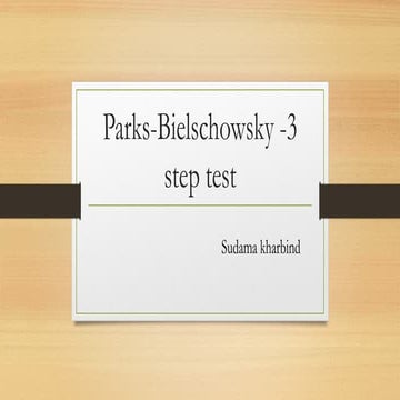 Bielschowsky parks three step test presentation | PPTX