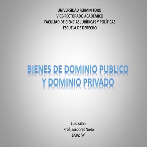 Bienes de dominio publico y privado | PPTX