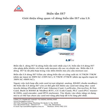 Biến tần LS dòng is7 | PDF