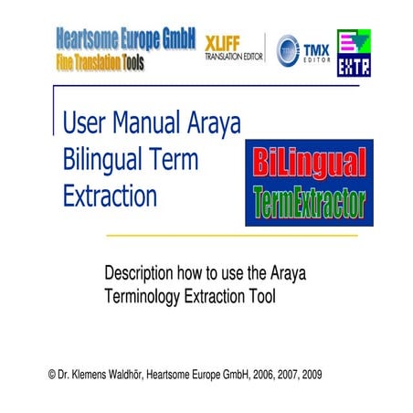 Bilingual Term Extraction Tool In English Pdf Computing Technology And Computing