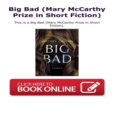 Læse bøger Big Bad (Mary McCarthy Prize in Short Fiction) | PDF