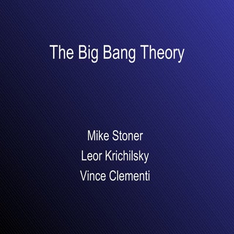 big bang theory | PPT