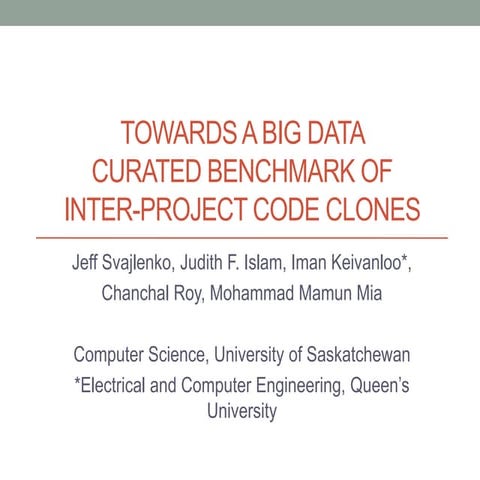 BigCloneBench | PPTX