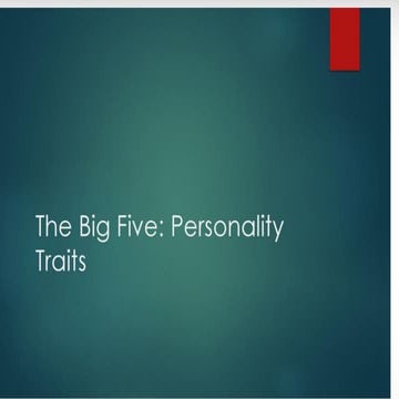 The big five personality traits ppt.pptx