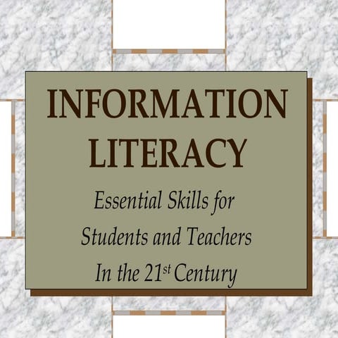BIG 6 Information Literacy Model | PPTX