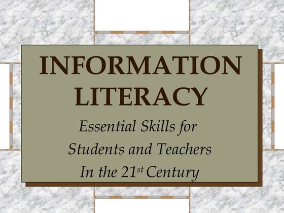 BIG 6 Information Literacy Model | PPTX | Search | Internet