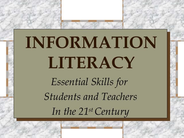 BIG 6 Information Literacy Model | PPTX