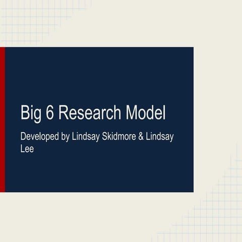 Big 6 | PDF | Educational Assessment | Education