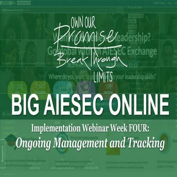 Big AIESEC Online | Week Four | PPTX