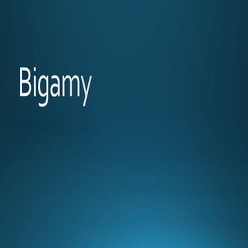 Legal Status of Bigamy | PPTX