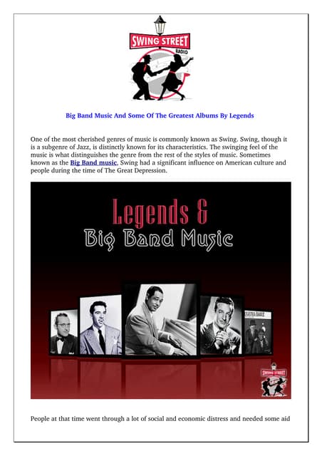 Your Ultimate Guide to Big Bands and Swing Music | PDF