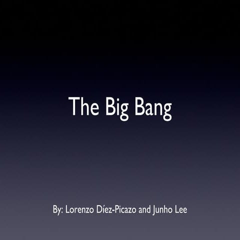 Big bang | PPT | Physics | Science