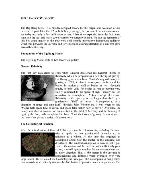 The big bang theory | PDF | Physics | Science