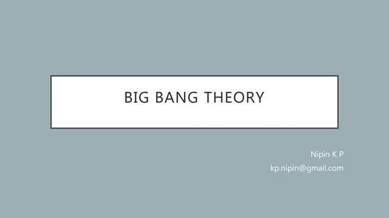 Big Bang Theory | PPTX