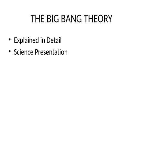 Big Bang Theory | PPTX