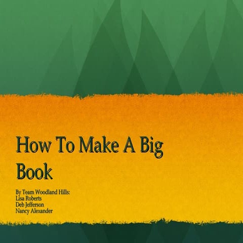 How to Make a Big Book | PPT
