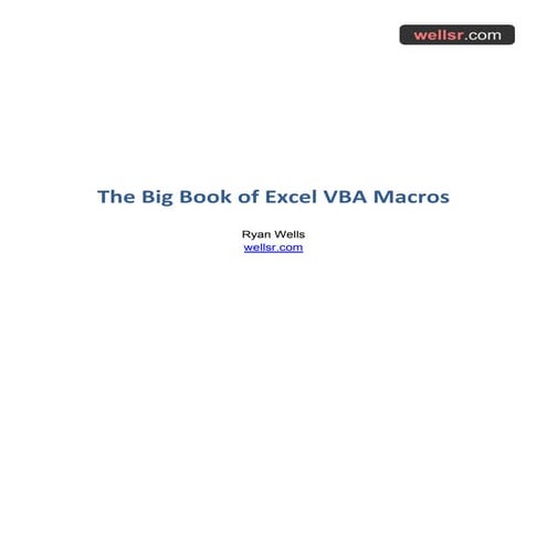 Bigbookofexcelvbamacrospdf 