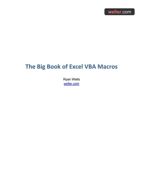 Bigbookofexcelvbamacrospdf