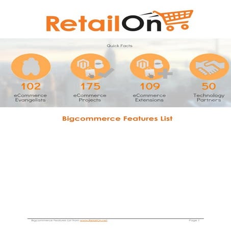 Bigcommerce features list | PDF